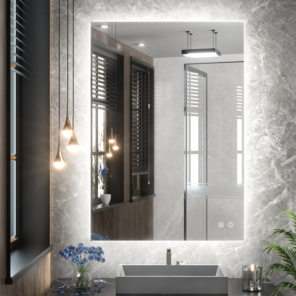 TETOTE 3-Color Backlit LED Bathroom Mirror with Lights – Tetote